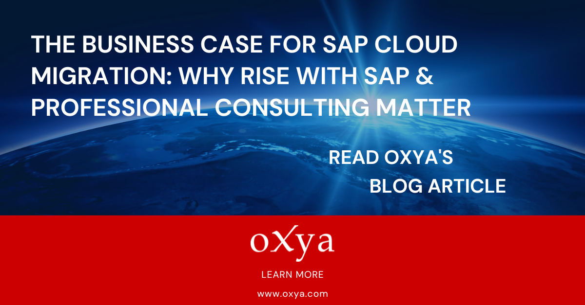 SAP Cloud Migration: Why Professional Consulting Matters - oXya