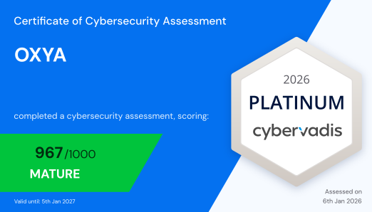 oXya obtient la médaille Platinum CyberVadis avec un score de 967/1000 ...